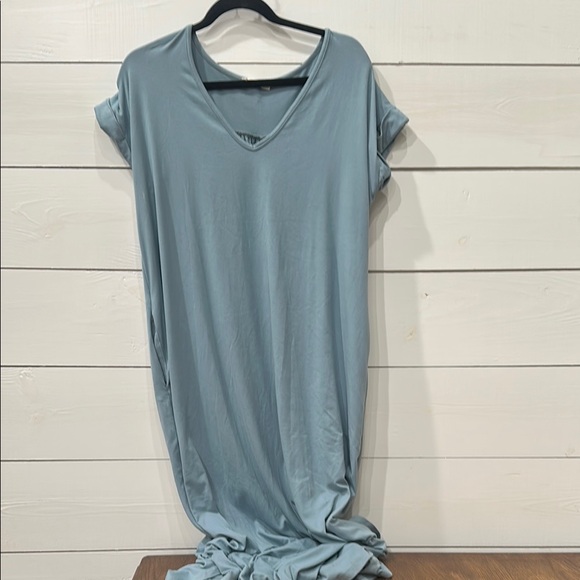 entro | Dresses | Entro Blue Maxi Dress With Flowing Silhouette | Poshmark